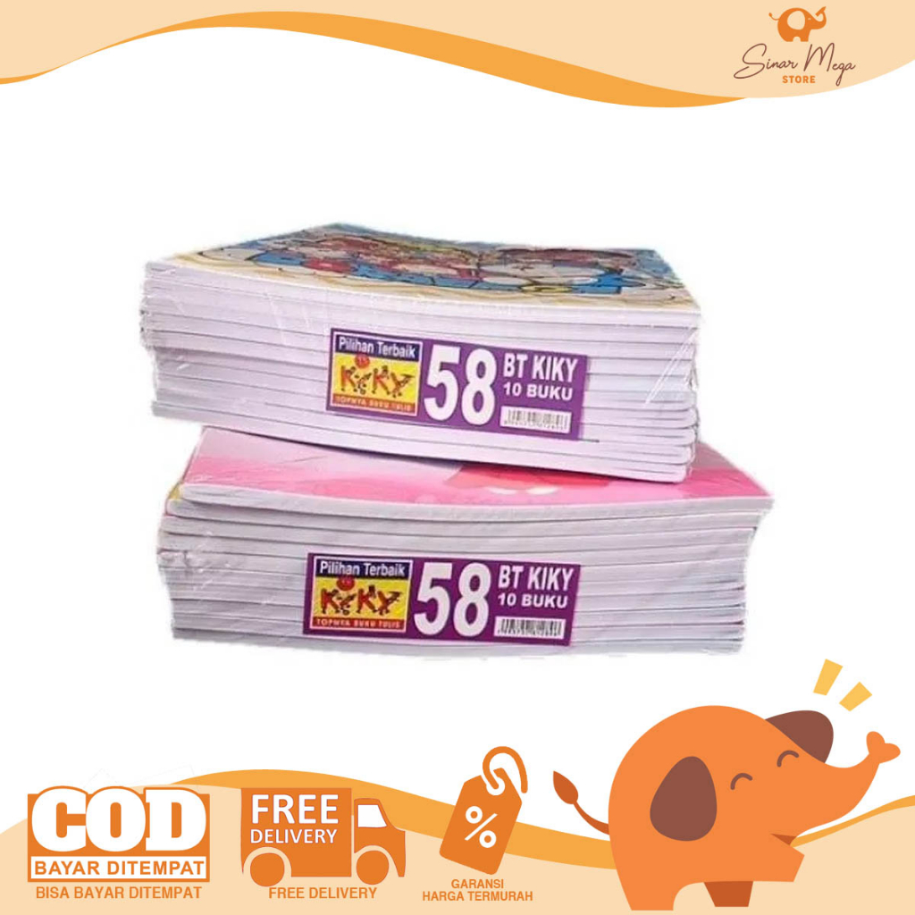 Jual Kiky Buku Tulis 58 Lembar / Buku Tulis 58 Lembar DIJUAL PER PAK ...