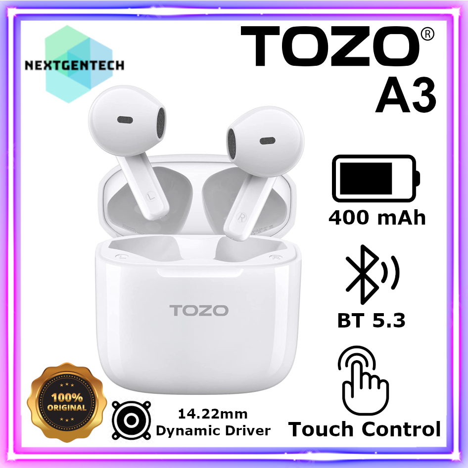Jual TOZO A3 TWS True Wireless Earbuds Half in-Ear Bluetooth Lightweight | Shopee Indonesia