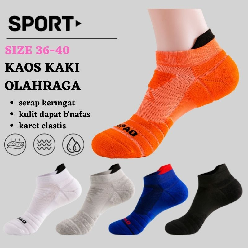 Jual M612 KAOS KAKI OLAHRAGA WANITA KAUS KAKI PRIA HANDUK LARI BASKET ...