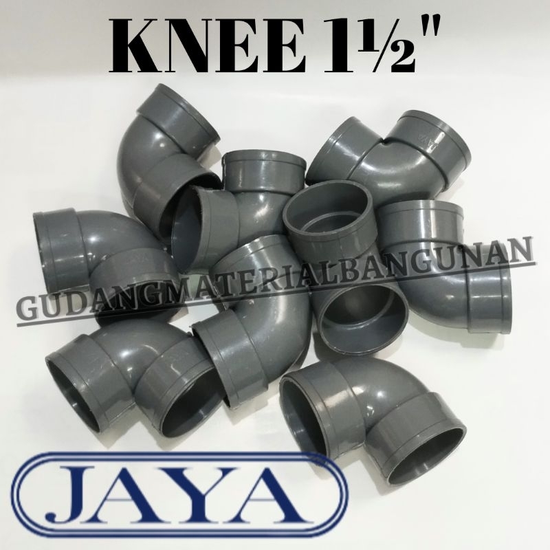 Jual knee PVC JAYA DV 1 1/2" inch Fitting pipa elbow L Knie Keni ...