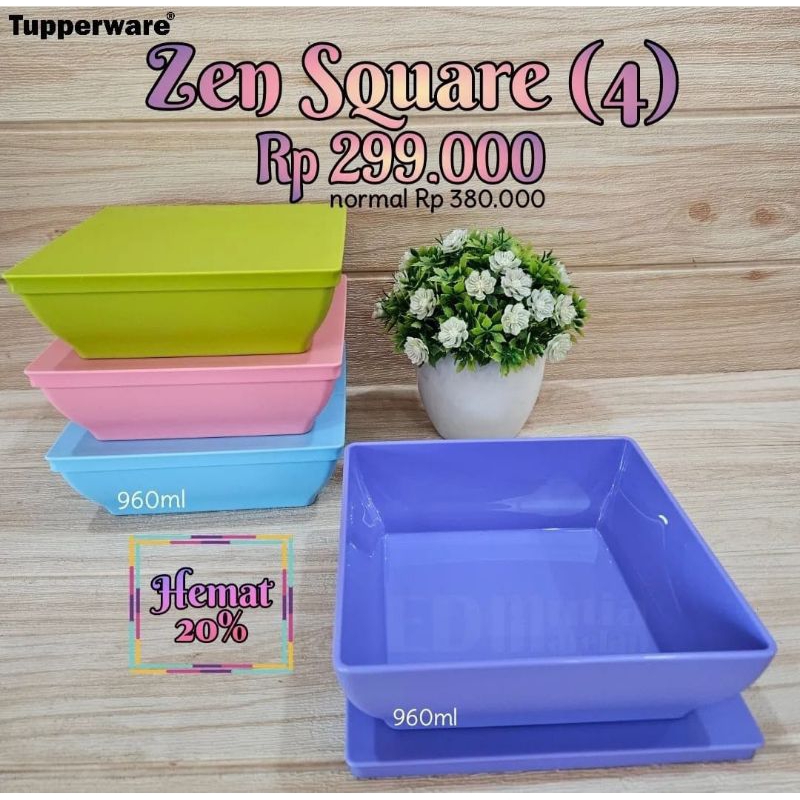 Jual zen square by tupperware | Shopee Indonesia
