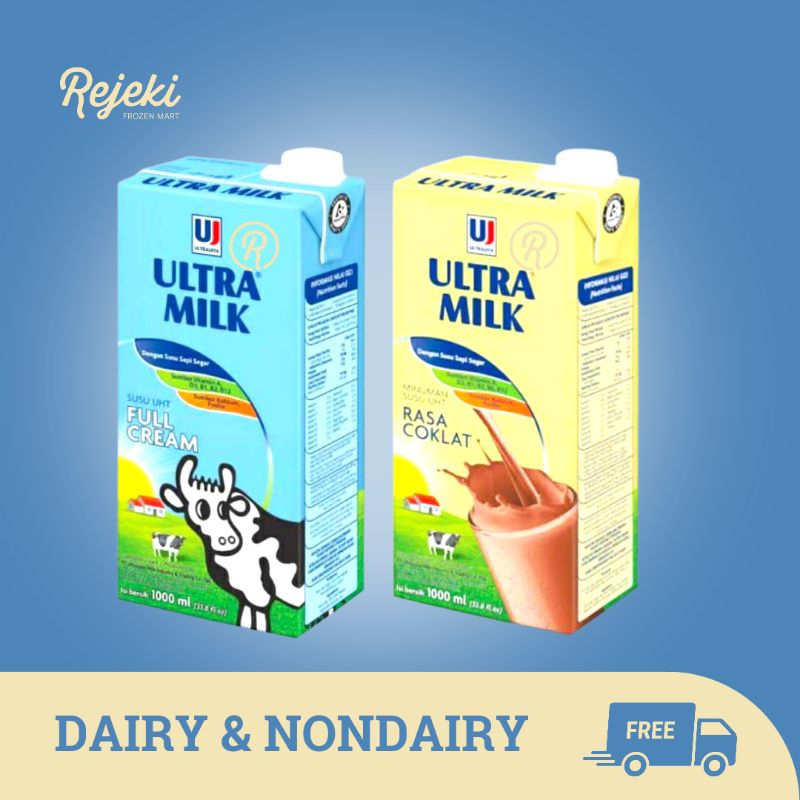 Jual Susu Ultra Milk Full Cream 1lt - Rejeki Frozen Mart | Shopee Indonesia