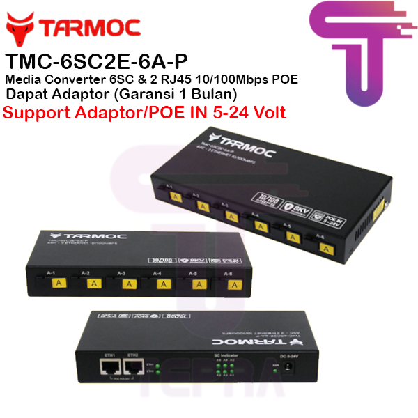 Jual Tarmoc TMC-6SC2E-6A-P | Media Converter Switch 6FO 2LAN / 6 FO 2 ...