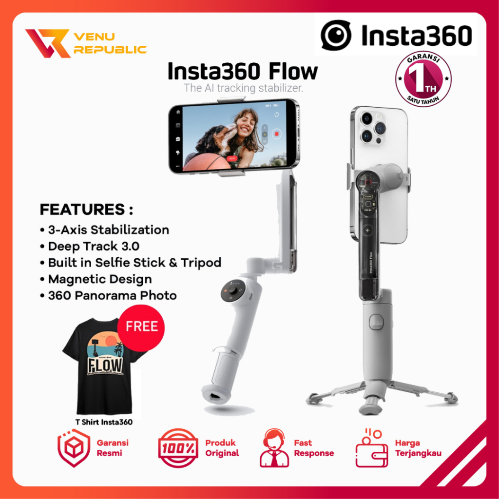 Jual Insta360 Flow Gimbal Stabilizer Smartphone Insta 360 Flow | Shopee ...