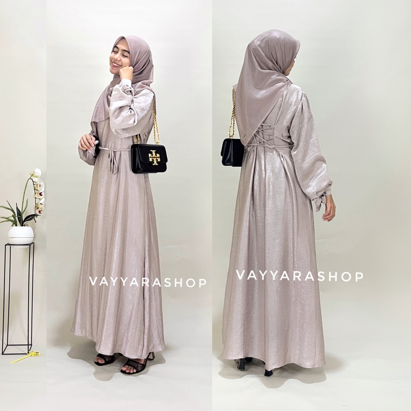 Jual Vayyara - Safya Silk Dress Satin Crinkle Shimmer Premium | Shopee ...