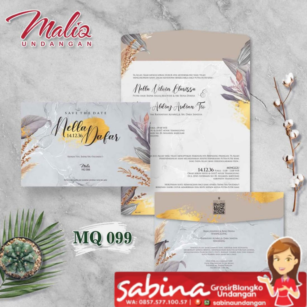 Jual BLANGKO UNDANGAN NIKAH MALIQ 99 | SABINA UNDANGAN | Shopee Indonesia
