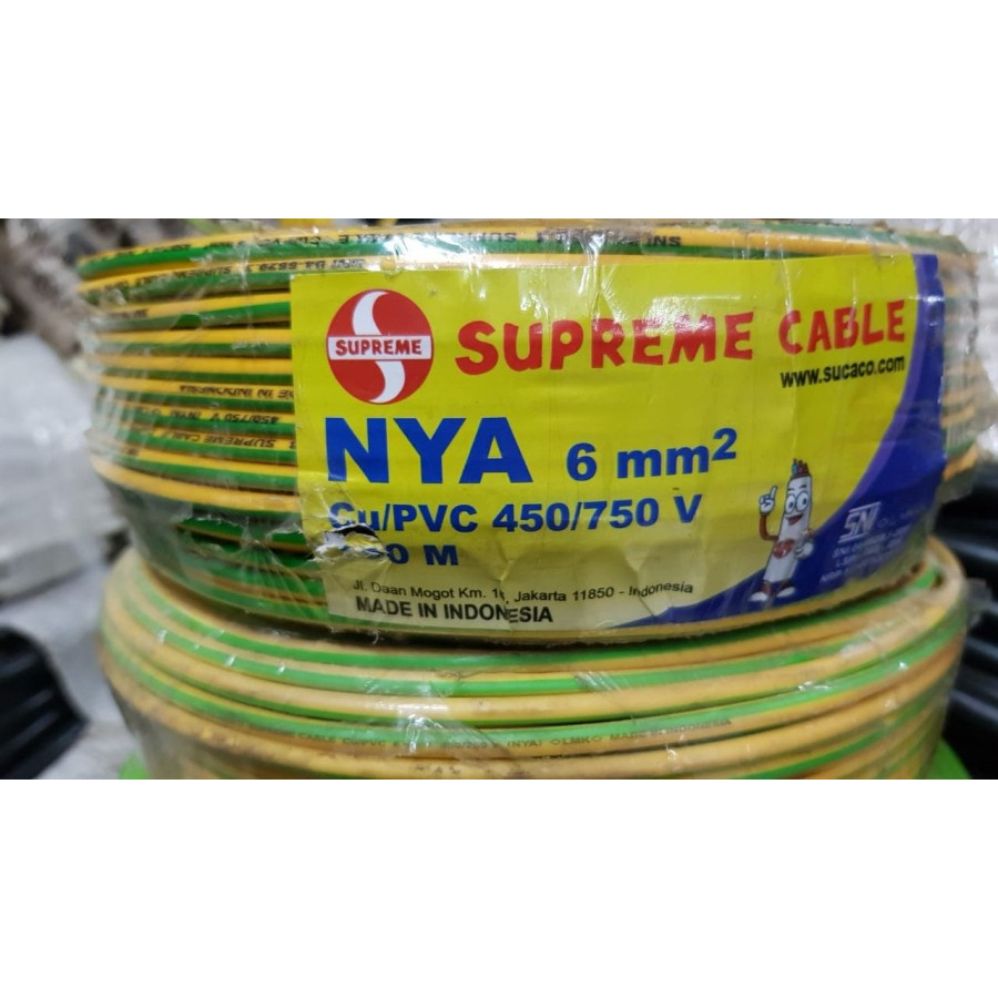 Jual Kabel Listrik Tunggal NYA 6MM SUPREME @100meter kabel NYA 6MM ...