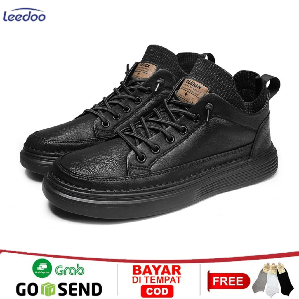 Jual Leedoo Sepatu Pria Casual Original Tali Kekinian Sepatu Karet Pria ...