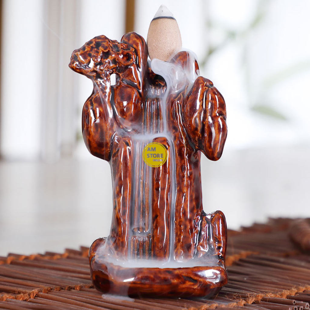 Jual Tempat dupa kerucut keramik asap ke bawah hiasan meja aroma terapi ...