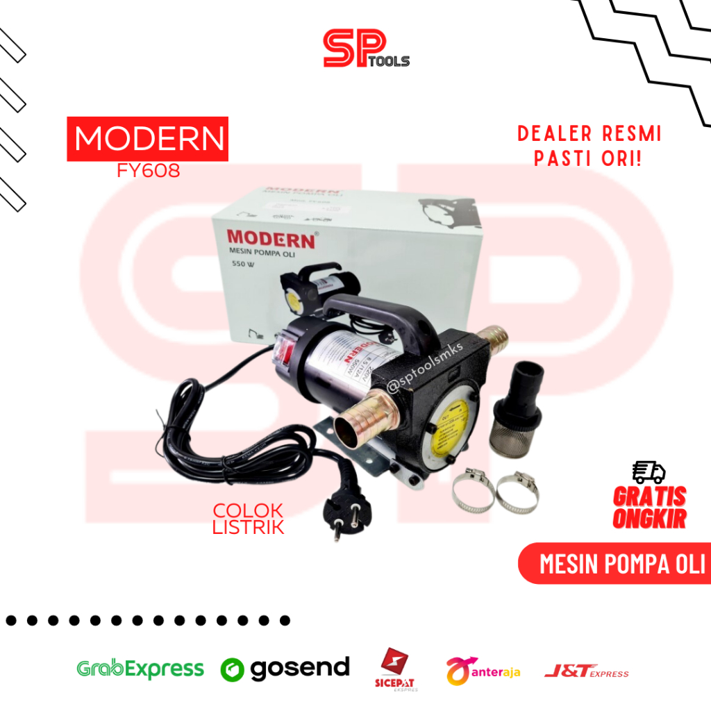 Jual MESIN POMPA OLI MINYAK SOLAR BENSIN 1 INCH 1" AC LISTRIK MODERN FY ...