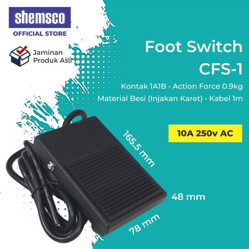 Jual 10A 250v Foot Switch CFS-1 CNTD Saklar Pedal Injak Mesin Potong Pres Besi Jahit | Shopee ...