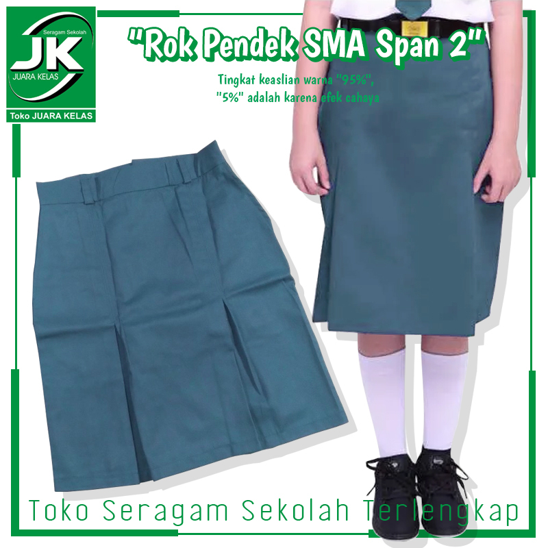 Jual [Toko Juara Kelas] Rok Pendek Seragam Sekolah SMA Span 1 - Rok ...