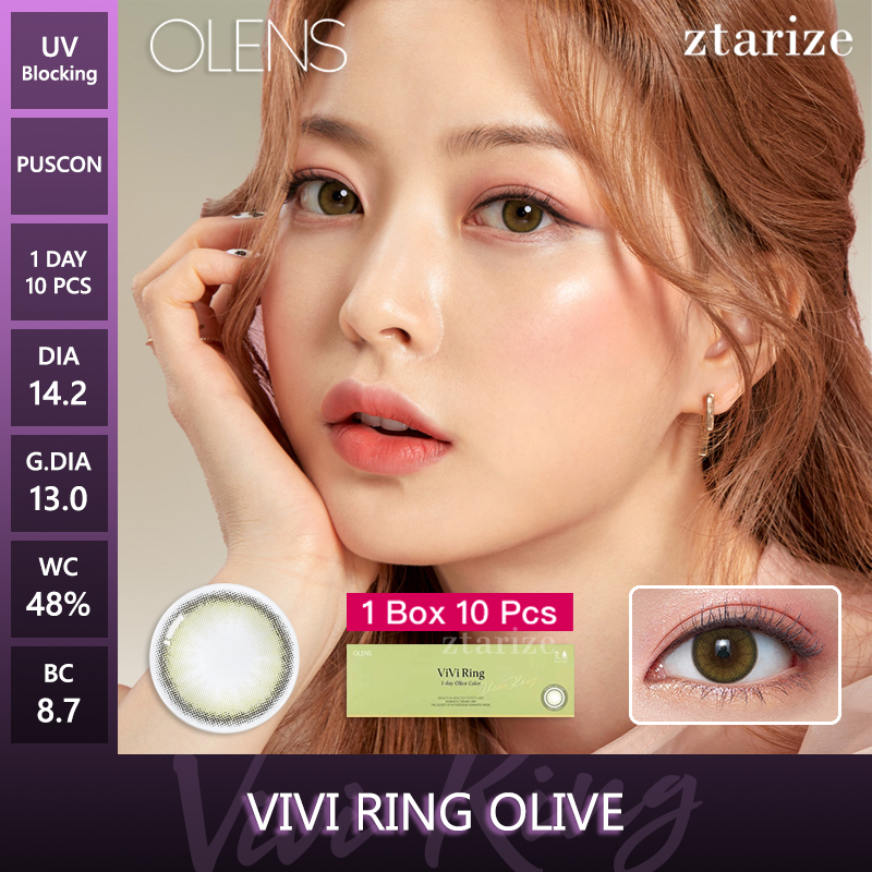 Jual ztarize - Ready Stock - OLENS 🇰🇷 Vivi Ring Olive 1 Day Daily Soft ...