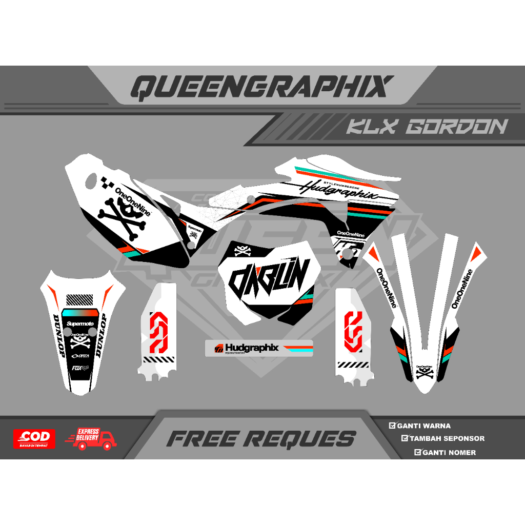 Jual DECAL GORDON DECAL KLX GORDON FULL BODY/SUPERMOTO BISA REQUEST ...