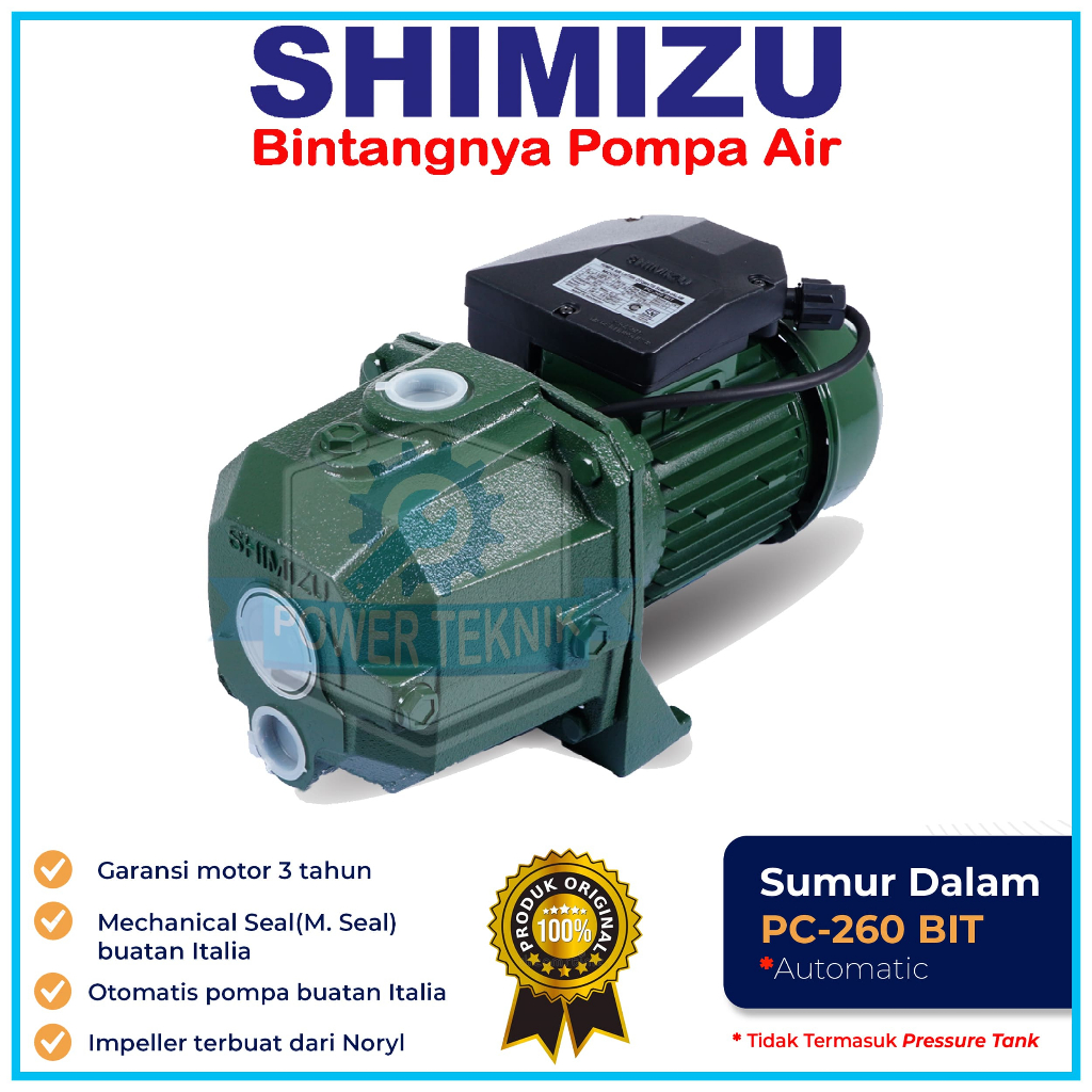 Jual Pompa Air Jet Pump Otomatis SHIMIZU PC-260 BIT Pompa Air Listrik ...