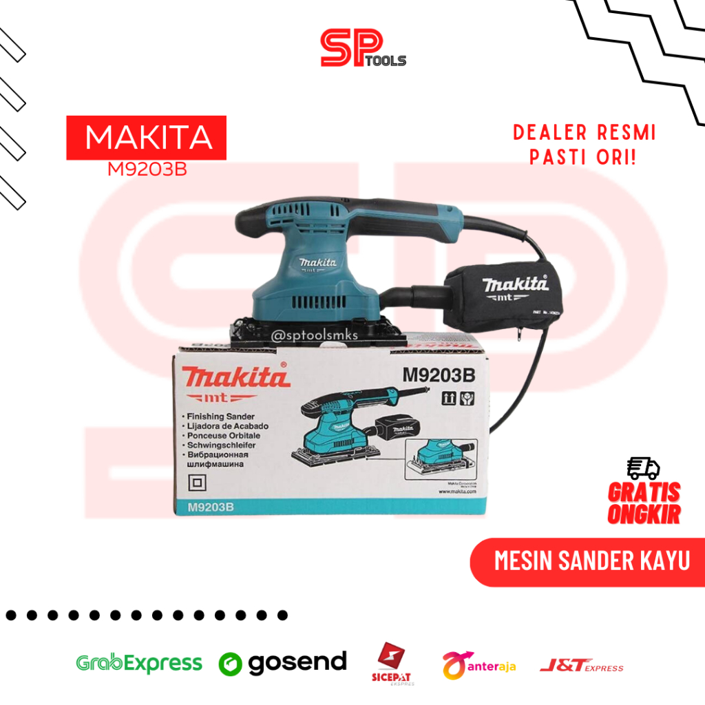 Jual MESIN SANDER / AMPLAS / FINISHING SANDER KAYU MAKITA M9203B ...