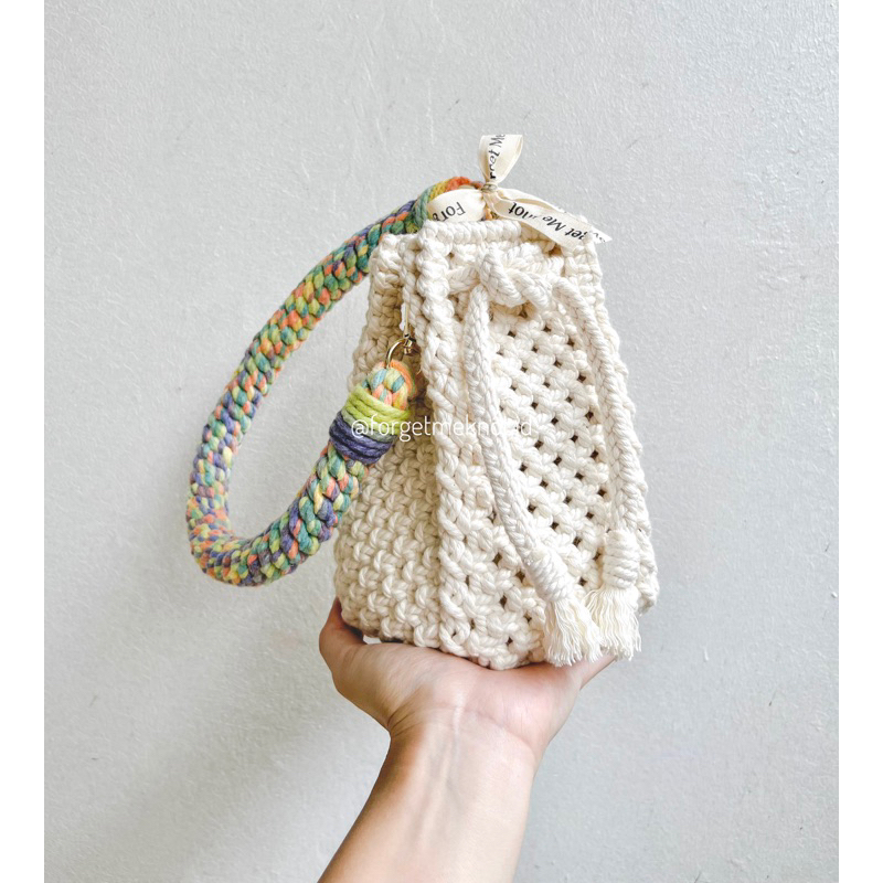 Jual MEDIUM - Caterpillar Macrame Bucket Bag / Tas Makrame | Shopee ...