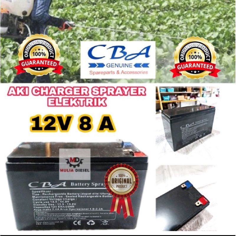 Jual Aki Kering Baterai Battery Sprayer Semprot Hama Elektrik CBA ORIGINAL 12V 8AH 2IN1 | Shopee ...