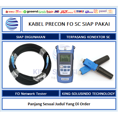Jual Cable Kabel FO 200 Meter SC Siap Pakai Terpasang Konektor || Kabel ...