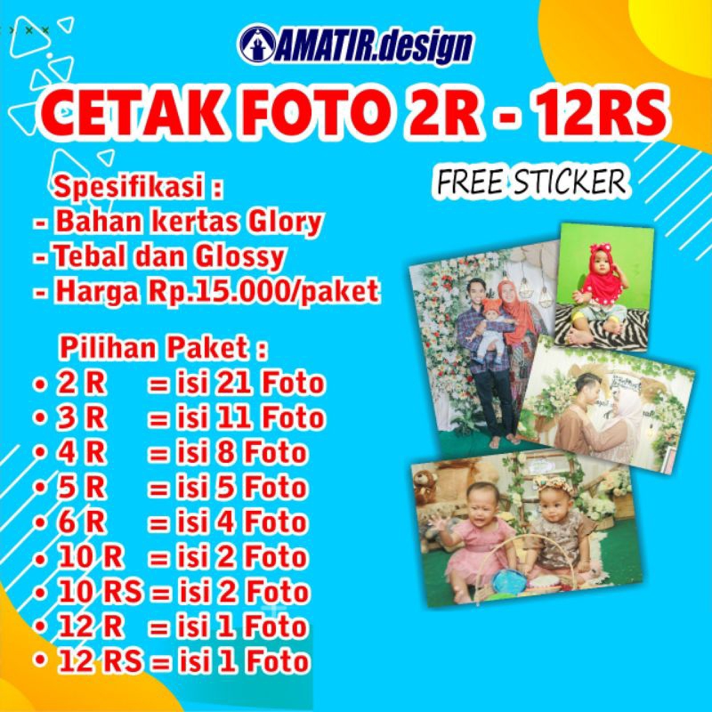 Jual CETAK FOTO UKURAN 2R - 12RS | Shopee Indonesia