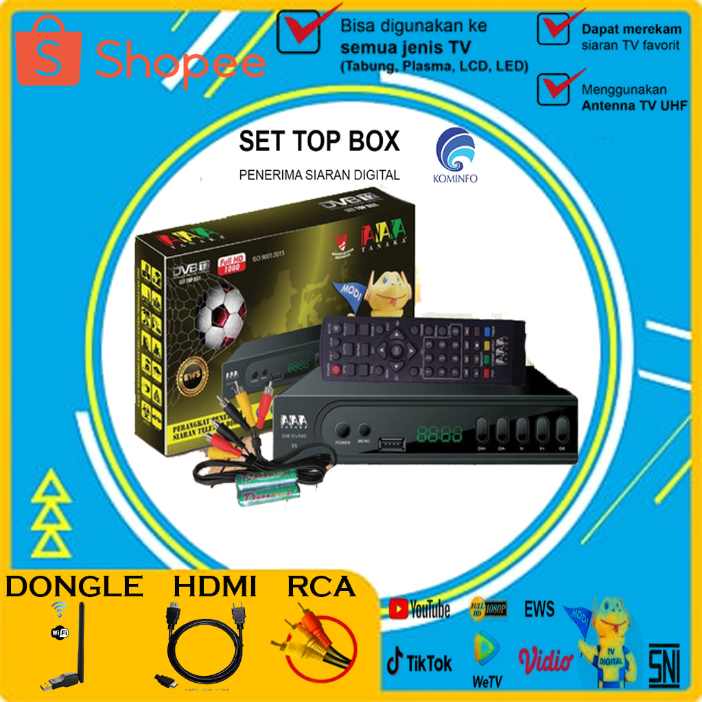 Jual SET TOP BOX TV DIGITAL TANAKA DVB T2 1080P - TIPE METAL V5 - STB ...