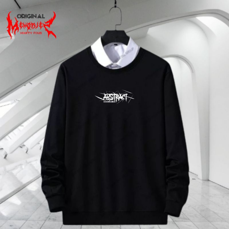 Jual Sweater Crewneck Distro Unisex Motif Metal Abstrak Bahan Cotton ...