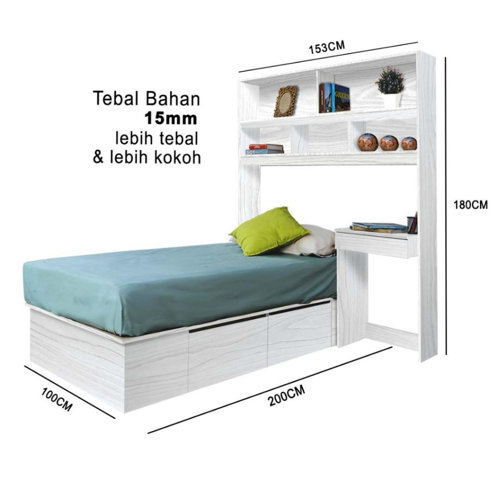 Jual KIRANA Washington - Ranjang Kayu Divan Set & Meja Kerja & Meja ...