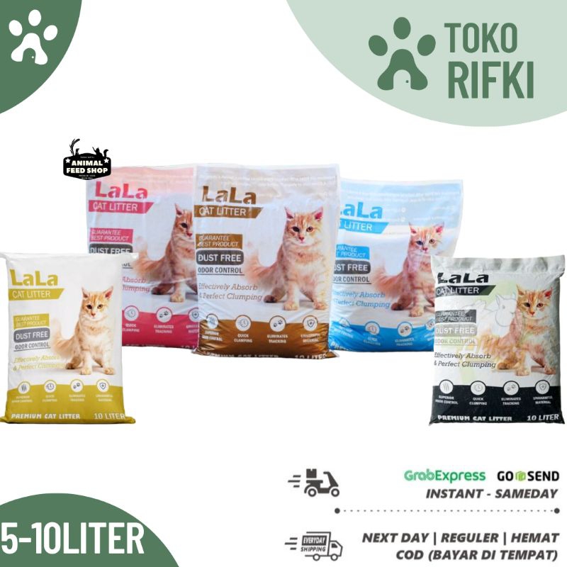 Jual LALA Cat Litter Pasir Gumpal Wangi Pasir Kucing 5-10 Liter ...