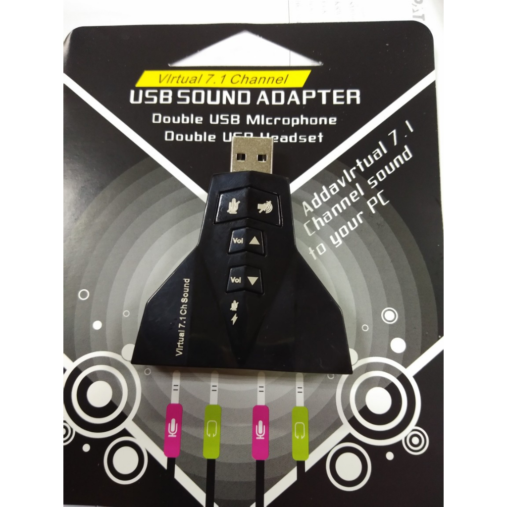 Jual USB Sound Adapter Virtual 7.1 Channel Double / Sound Usb Pesawat | Shopee Indonesia