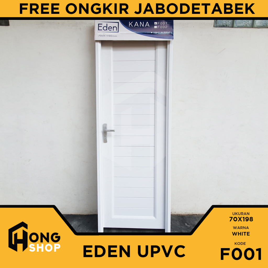 Jual Pintu Kamar Mandi UPVC EDEN KANA Full Panel 70x198 | Shopee Indonesia
