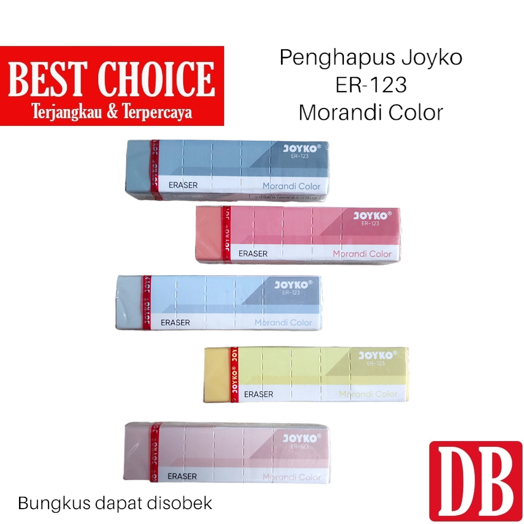 Jual (1pcs) Penghapus / Eraser Joyko Sedang ER-123 Morandi Color Warna-Warni Tearable Wrapper ...