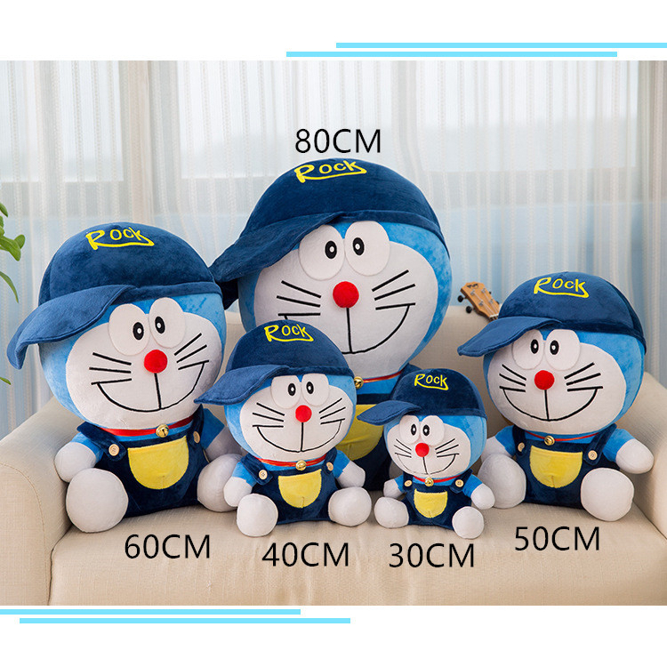 Jual Boneka Doraemon Pakai Topi Mainan Anak Kartun Viral Lucu Hadiah ...