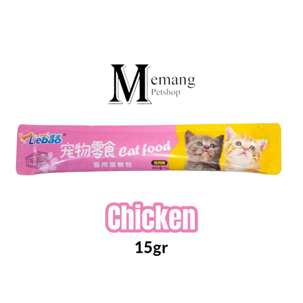 Jual Liebao 15gr Chicken - Snack - Cemilan Kucing - Creamy Treats ...