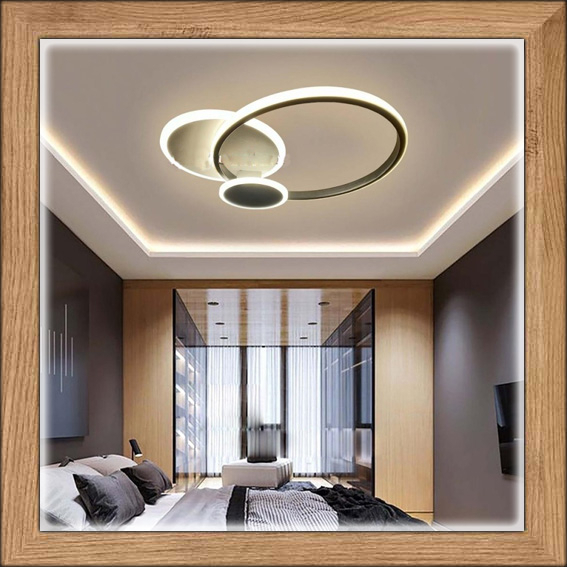 Jual Lampu tempel plafon dinding MINIMALIS TRIPLE RING LED 3 COLOURS ...