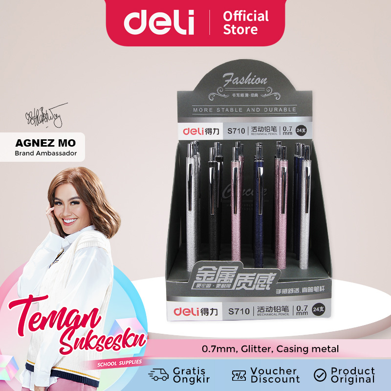 Jual Deli Metal Mechanical Pencil / Pensil Mekanik Besi 0.7mm Casing ...