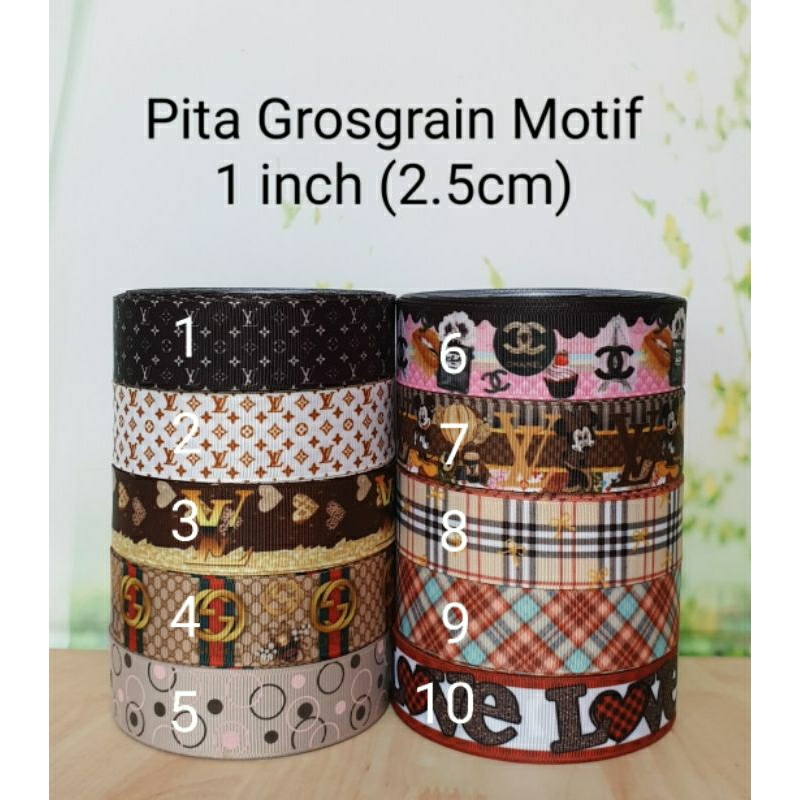 Jual Pita Grosgrain Motif 1 inch (2.5cm) Love Bubble Abstrak | Shopee ...