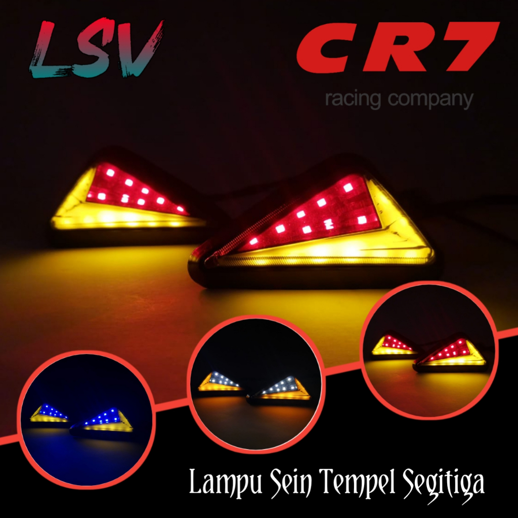 Jual Lampu Sein Tempel Model Segitiga Sein Tempel LED Senja Plus Sein Running Waterproof ...