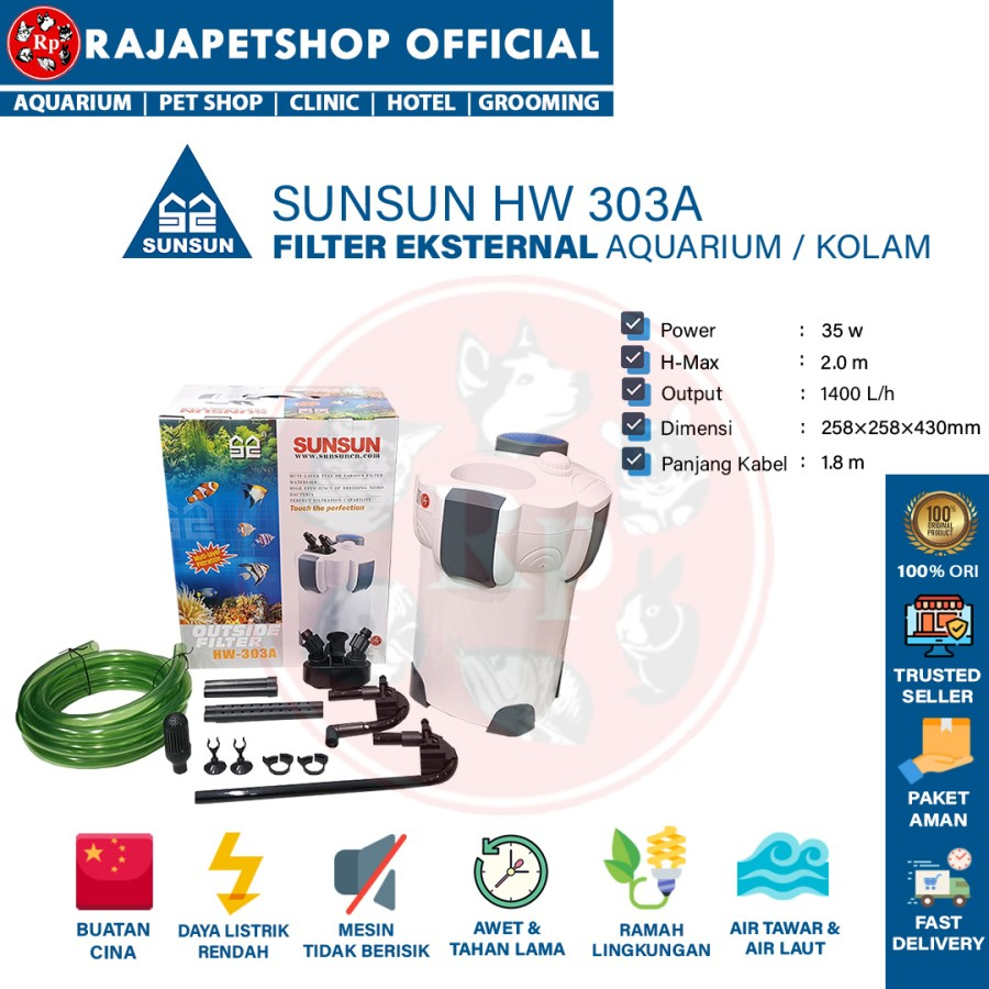 Jual EXTERNAL FILTER SUNSUN HW 303A/303B FILTER CANISTER AQUARIUM AQUASCAPE | Shopee Indonesia