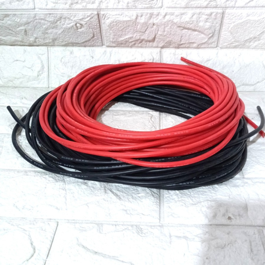 Jual kabel 10awg kabel silicone silikon silicon AWG10 10 awg lentur RC ...