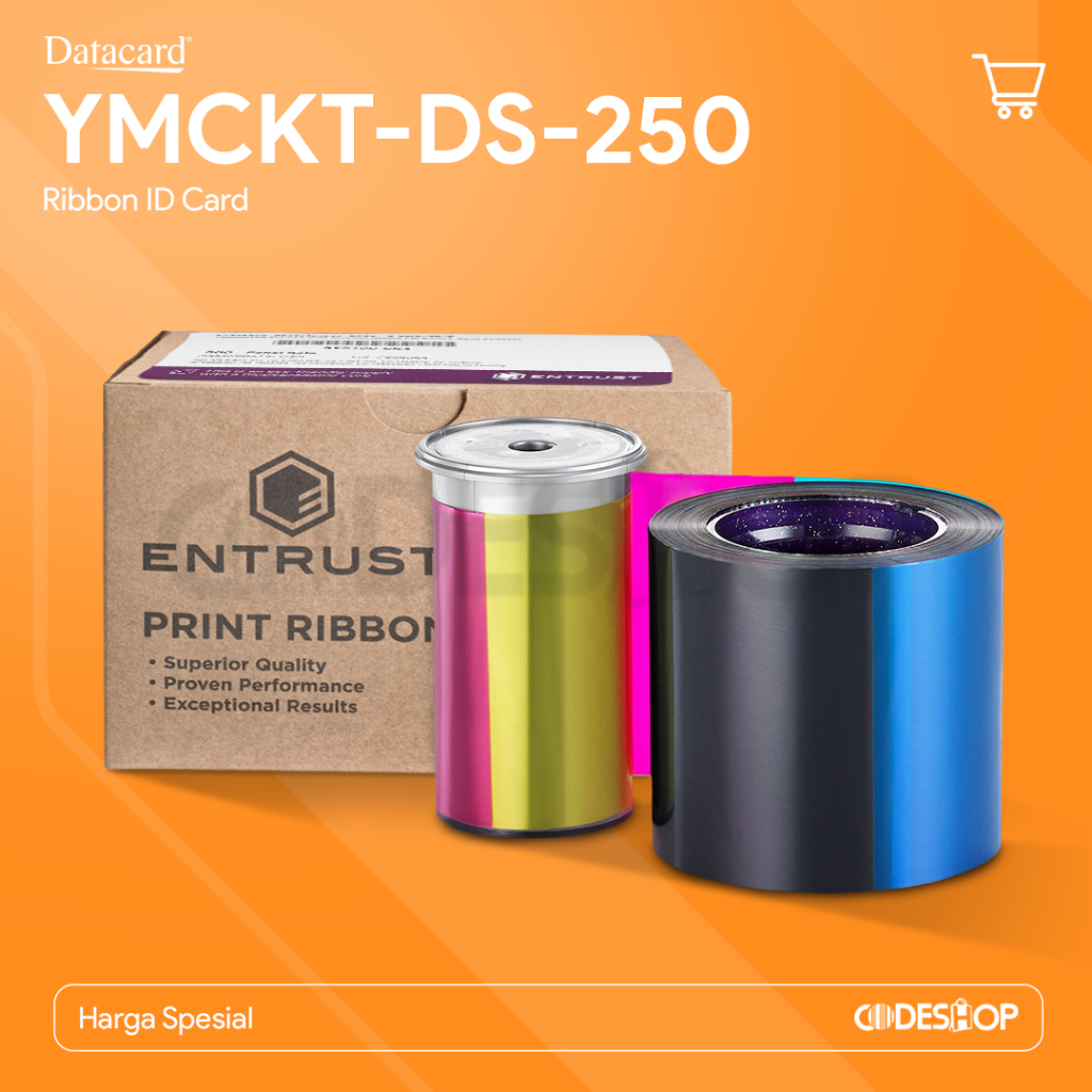 Jual Ribbon ID Card Datacard YMCKT DS 250 Tinta Printer 525100-001-S100 ...