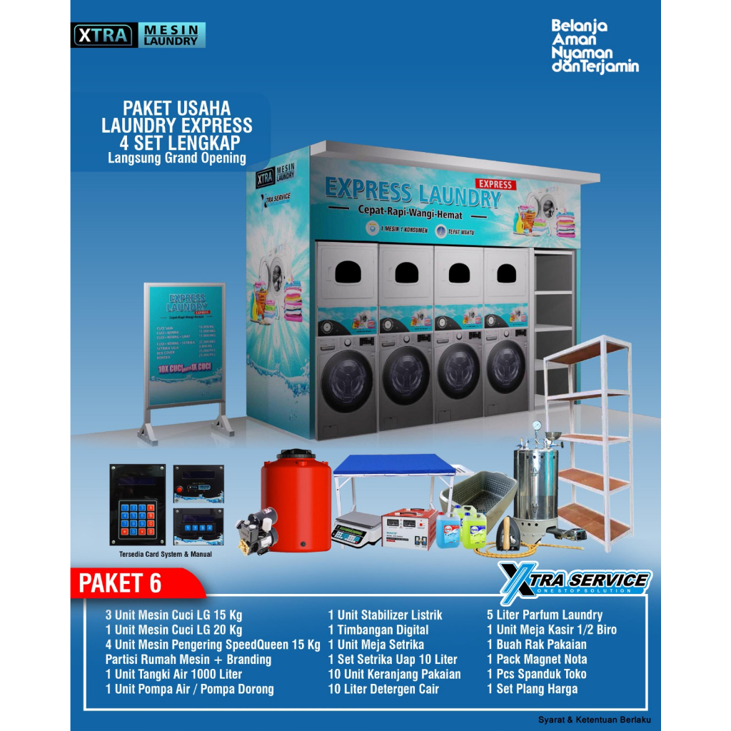 Jual Paket 6 ( Mesin Laundry Express ) | Shopee Indonesia