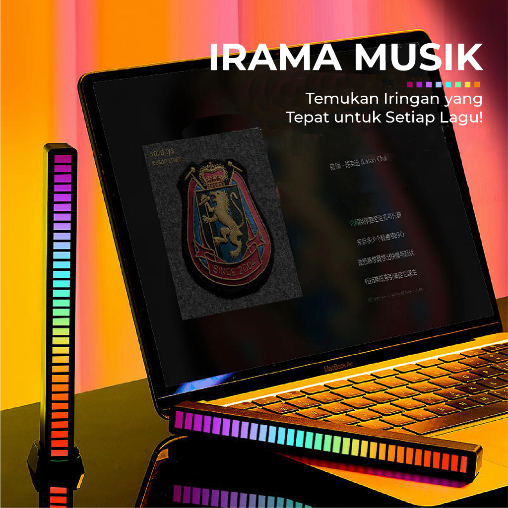 Jual Lampu RGB LED Musik Spectrum Strip Bar Audio Sensor Suara AH060 ...