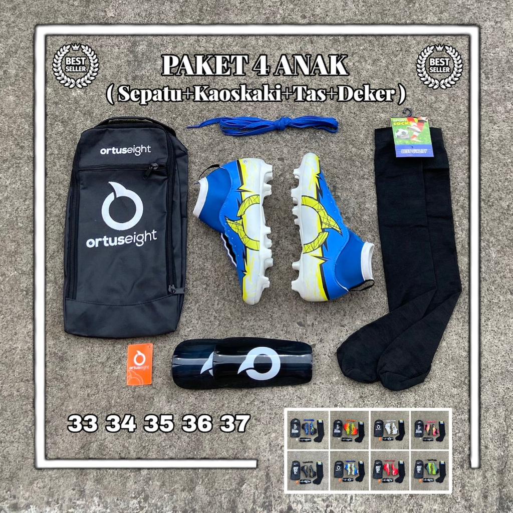 Jual Paket Lengkap Sepatu Olahraga Sepak Bola Anak TK SD SMP Boots ...