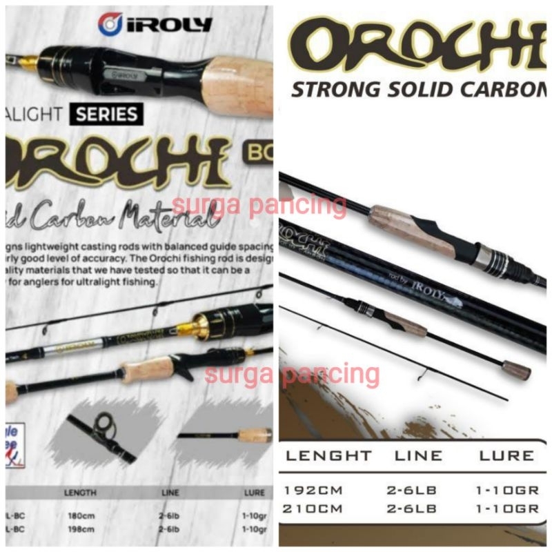 Jual Joran IROLY OROCHI / LE limited edition spinning / BC baitcasting ...