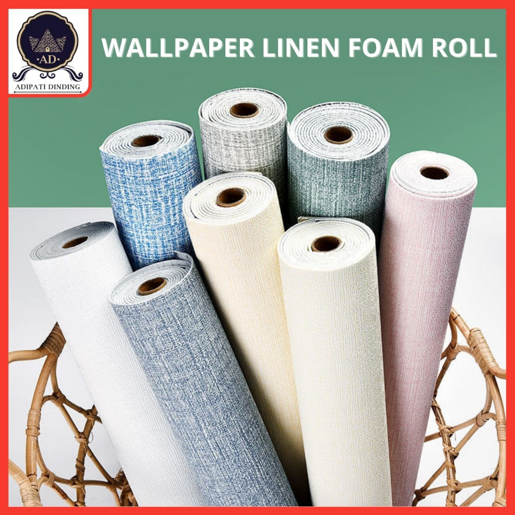 Jual Wallpaper Linen Roll Foam I Wallpaper Dinding Linen Allumunium ...