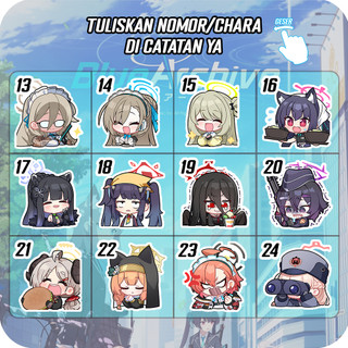 Jual Stiker Glossy Blue Archive, Sticker Anime Game Lucu | Shopee Indonesia