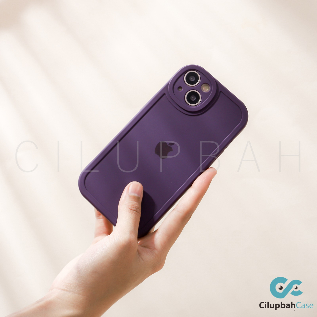 Jual Silicone Deep Purple Round Case for iPhone 7 8 PLUS XR X XS Max ...
