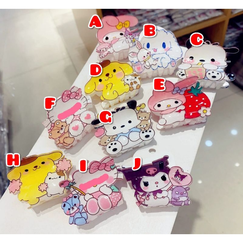 Jual Jepit Rambut Jeday Hello Kitty My Melody Kuromi Pompompurin ...