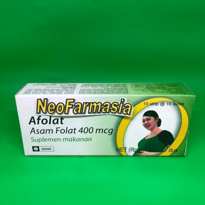 Jual Afolat asam folat box Rama vitamin ibu hamil isi 100 tablet 400mcg ...