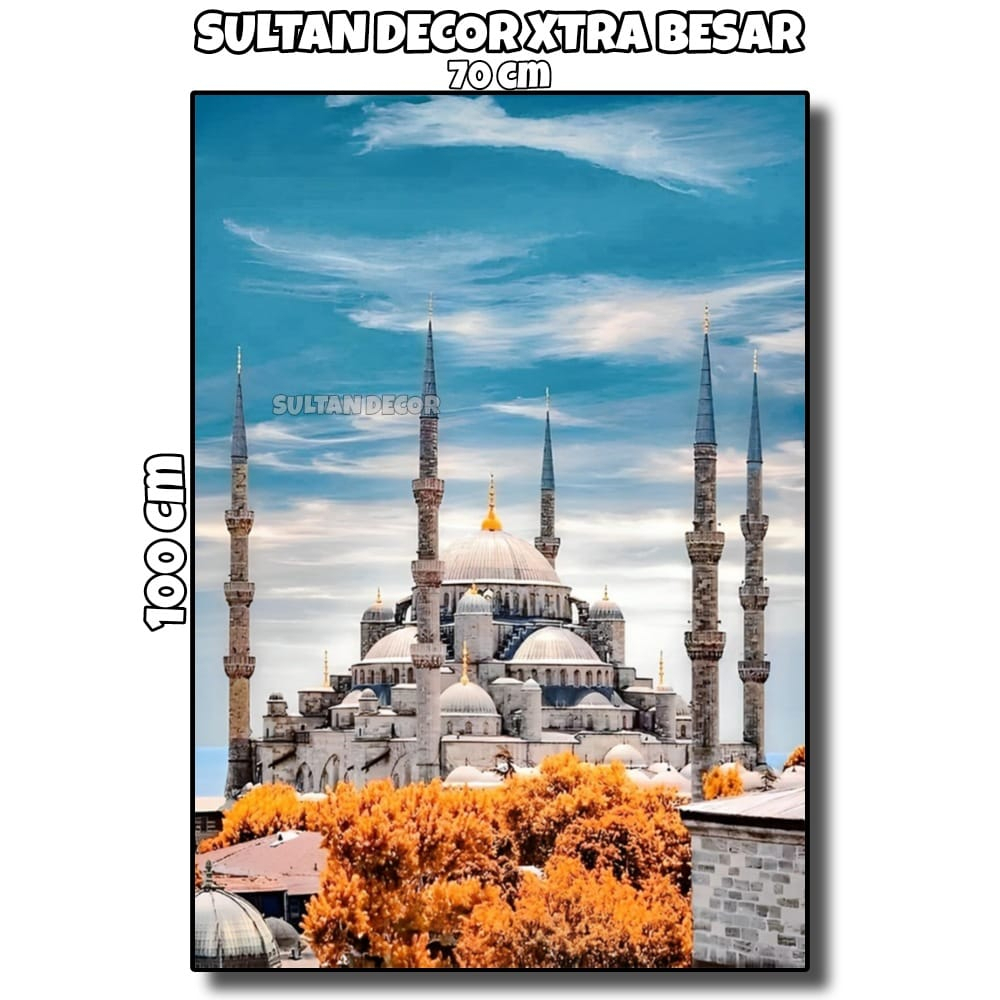 Jual LUKISAN POSTER CETAK GAMBAR MASJID AYA SOFYA TURKI CODE01-20 ...